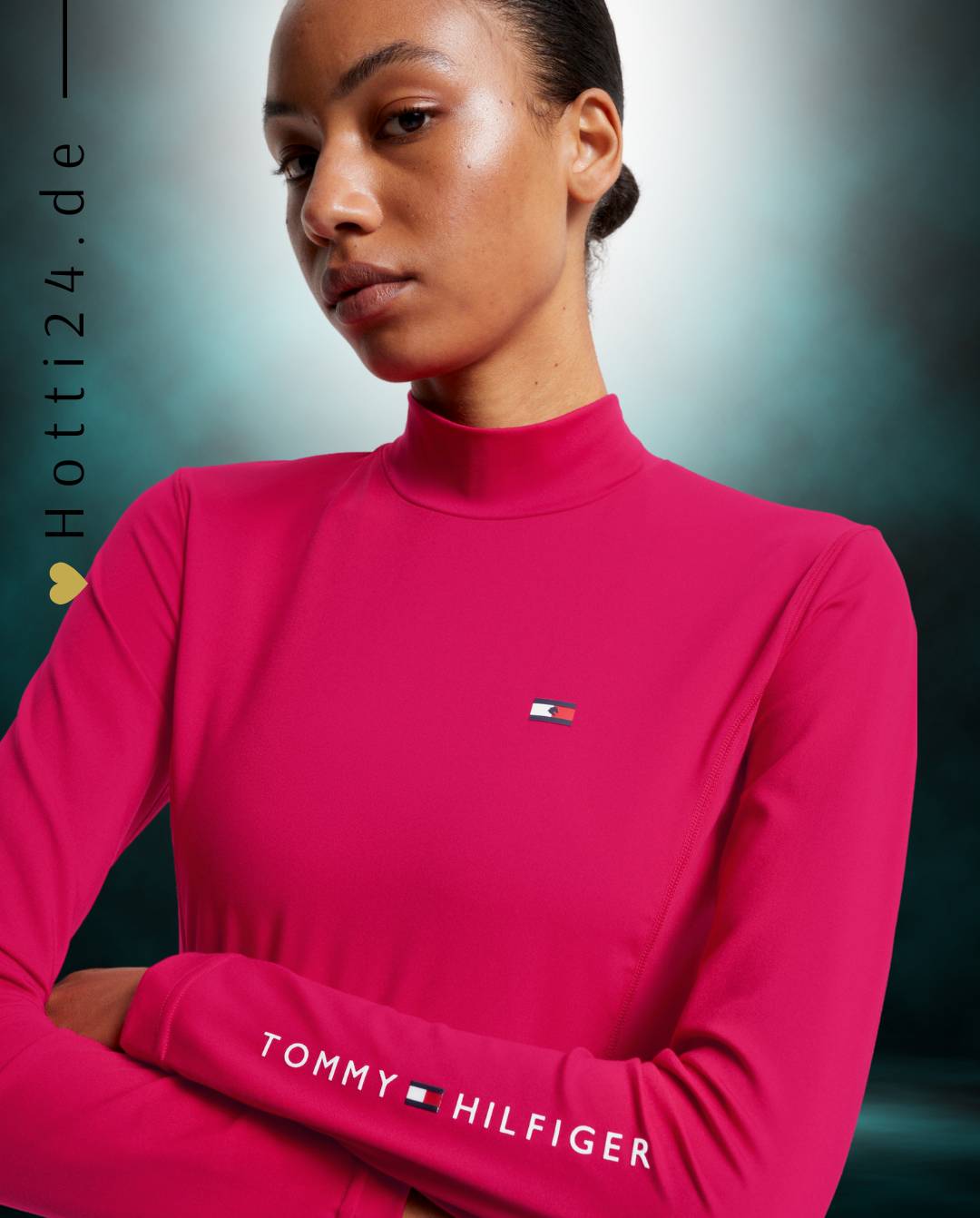Pink tommy hilfiger shirt womens store